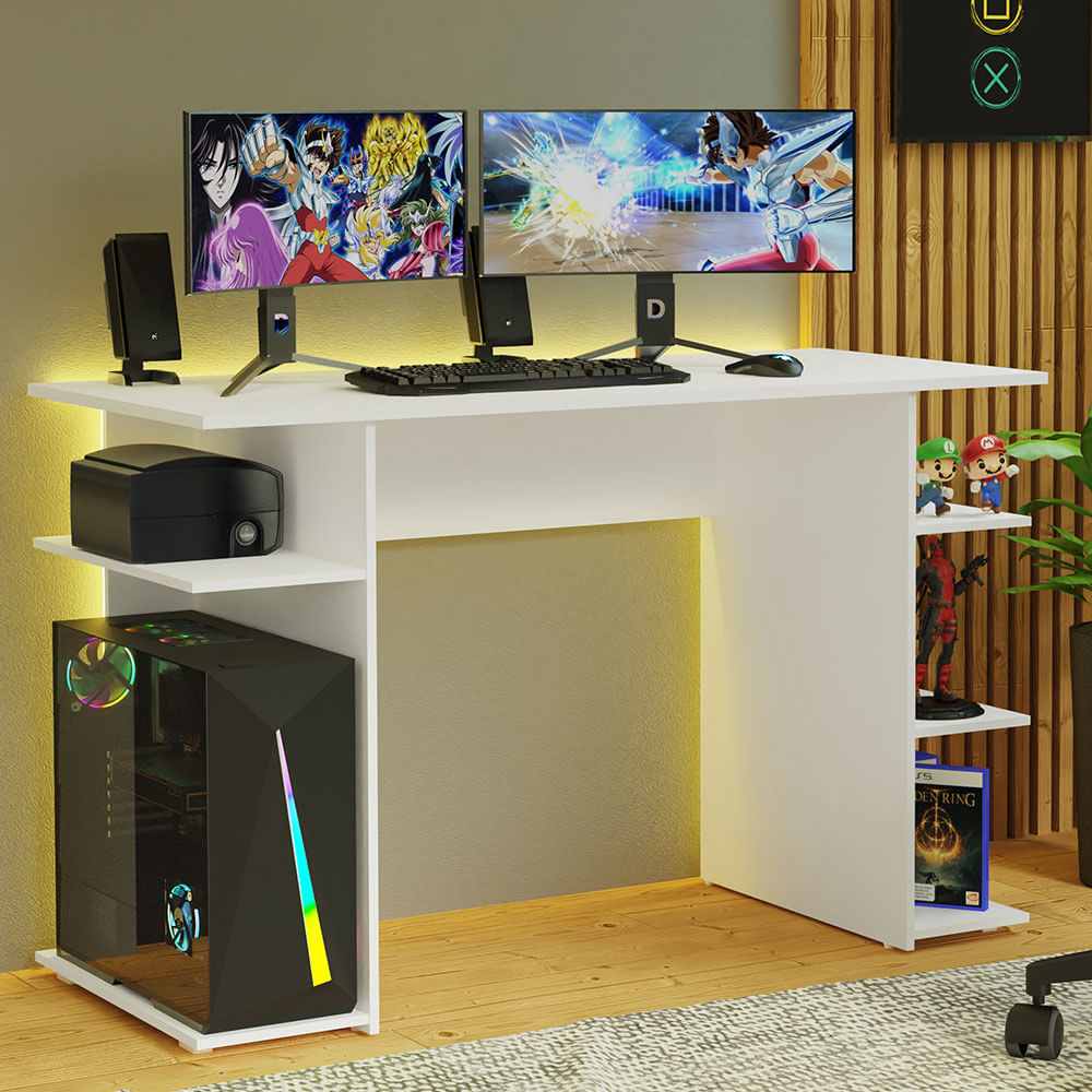 Escritorio para Computadora Gamer Blanco 9424 Madesa Muebles
