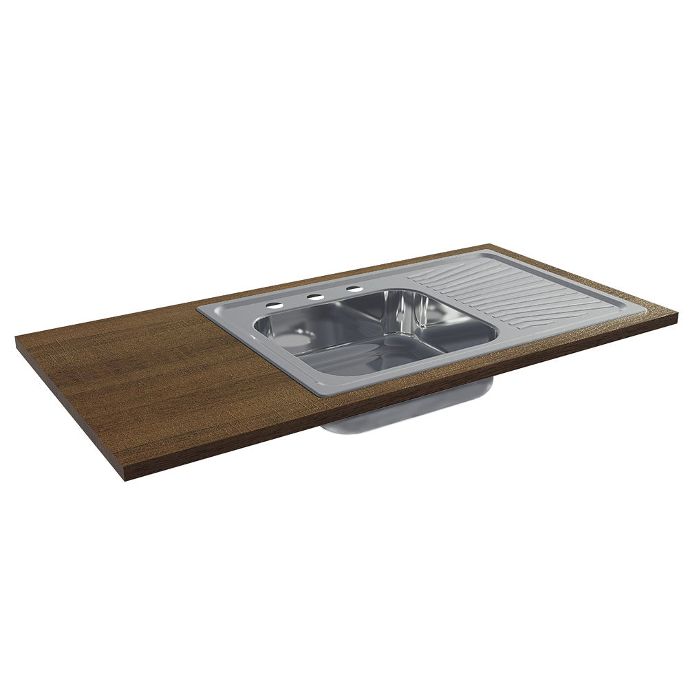 Mueble de Cocina Encimera con Tarja de Inox Luna 120cm 01 – Madesa ...