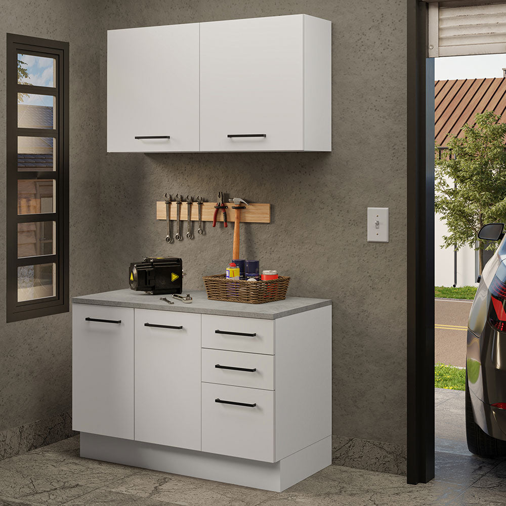 Mueble Modular Integral Multiuso Garaje 120cm Blanco – Madesa Muebles ...